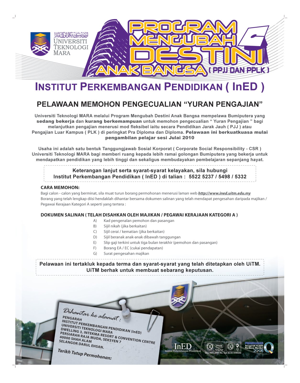 Alamat Pengarah Ined Uitm - sloppyploaty